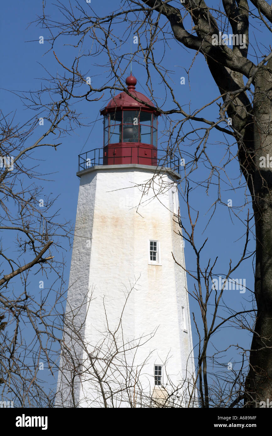 The lighthouse at Sandy Hook, NJ, USA Stock Photo - Alamy