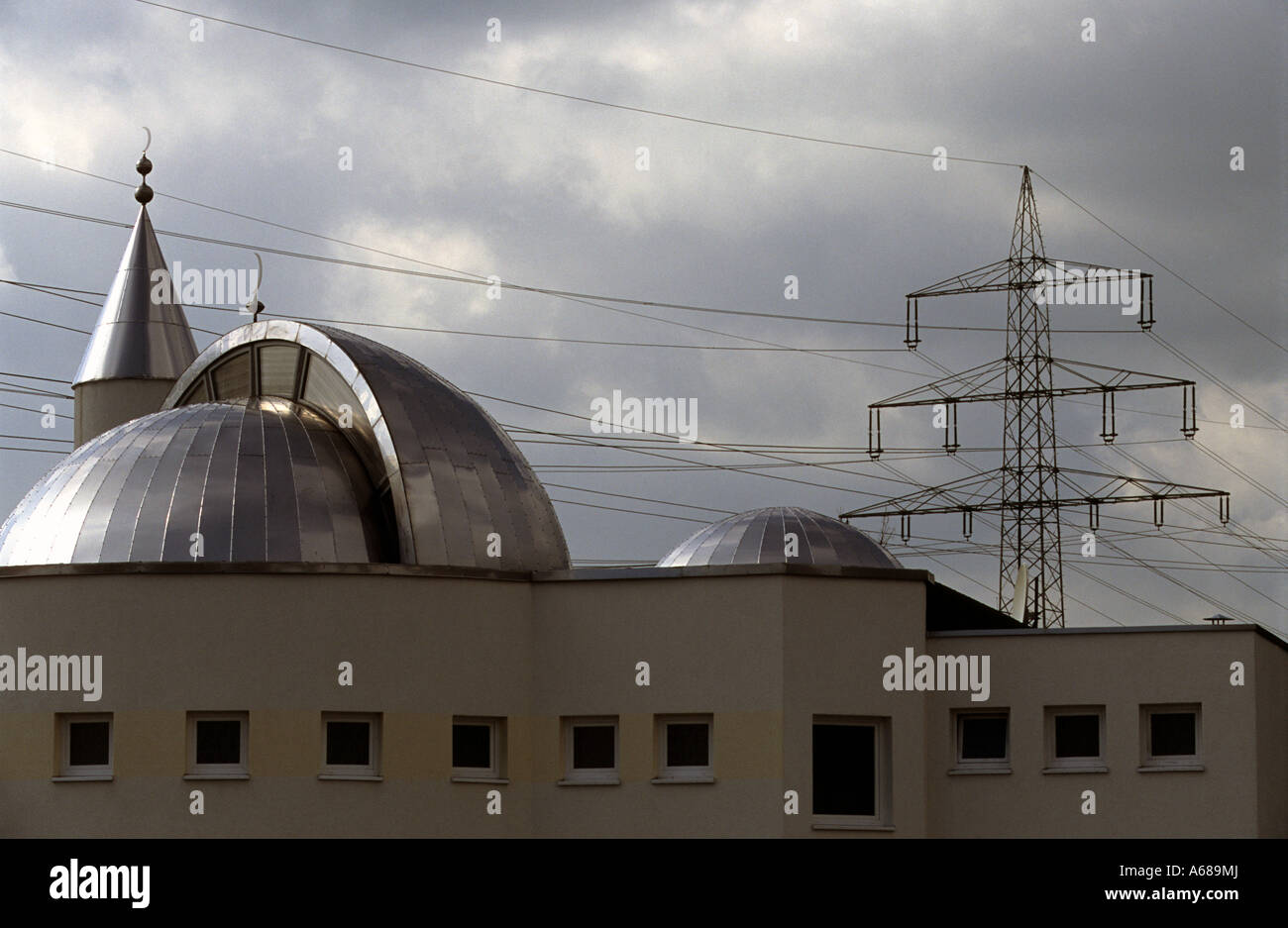 Modern mosque in Leverkusen, North Rhine Westphalia, Germany Stock ...