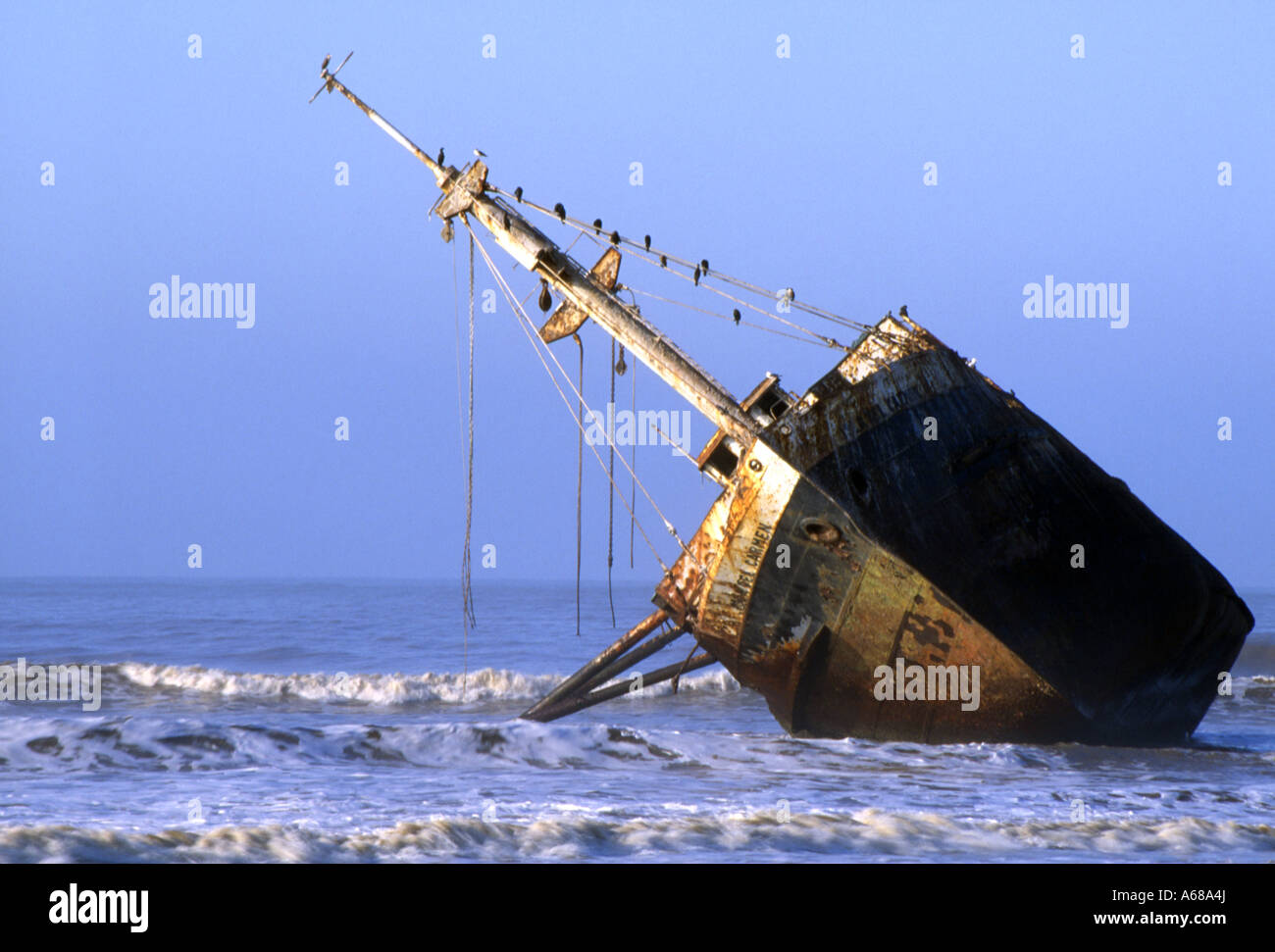 Old grounded ship, Mexico Stock Photo - Alamy