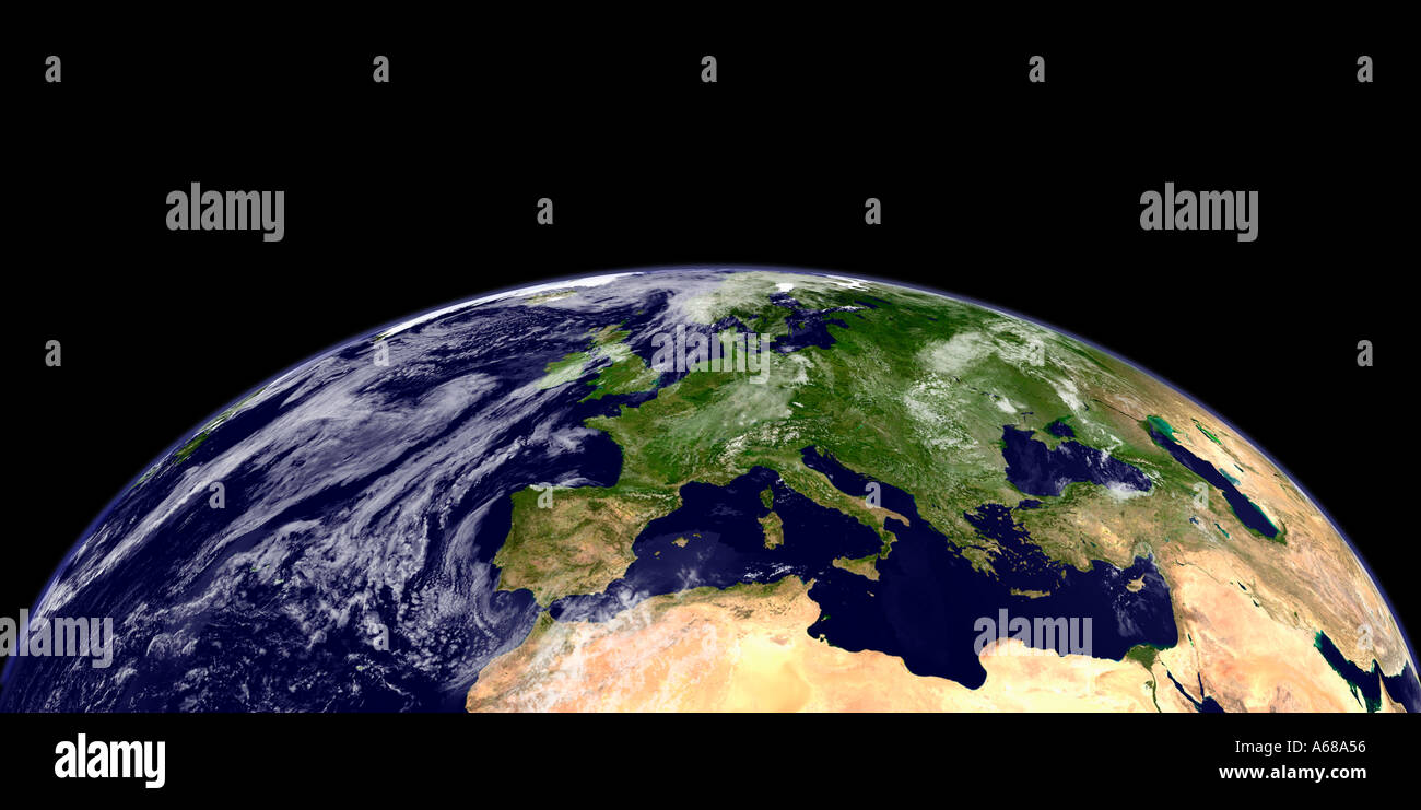 View of Europe and Mediterranean area from Space Earth from Space Stock ...
