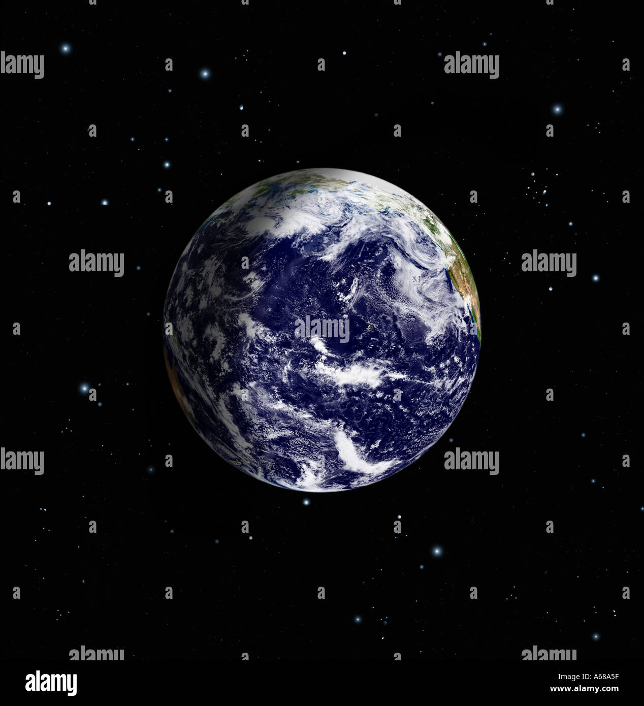 Full Earth from Space Pacific Ocean prominent Stock Photo - Alamy