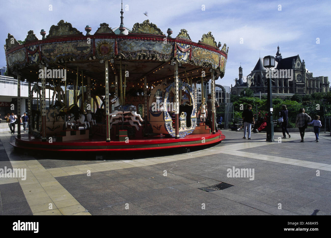 Old carrousel at Paris France Stock Photo - Alamy
