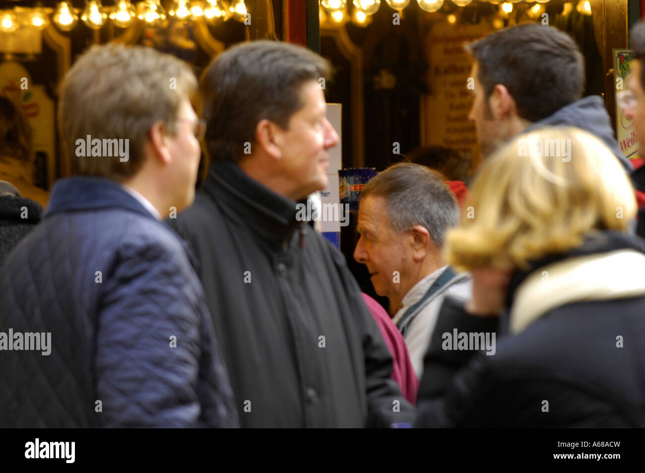people visitors tourists locals bremen christmas market german germany ...