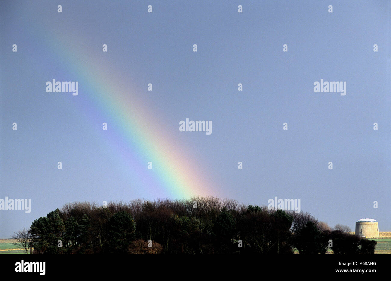 Rainbow over Bawdsey, Suffolk, UK Stock Photo - Alamy
