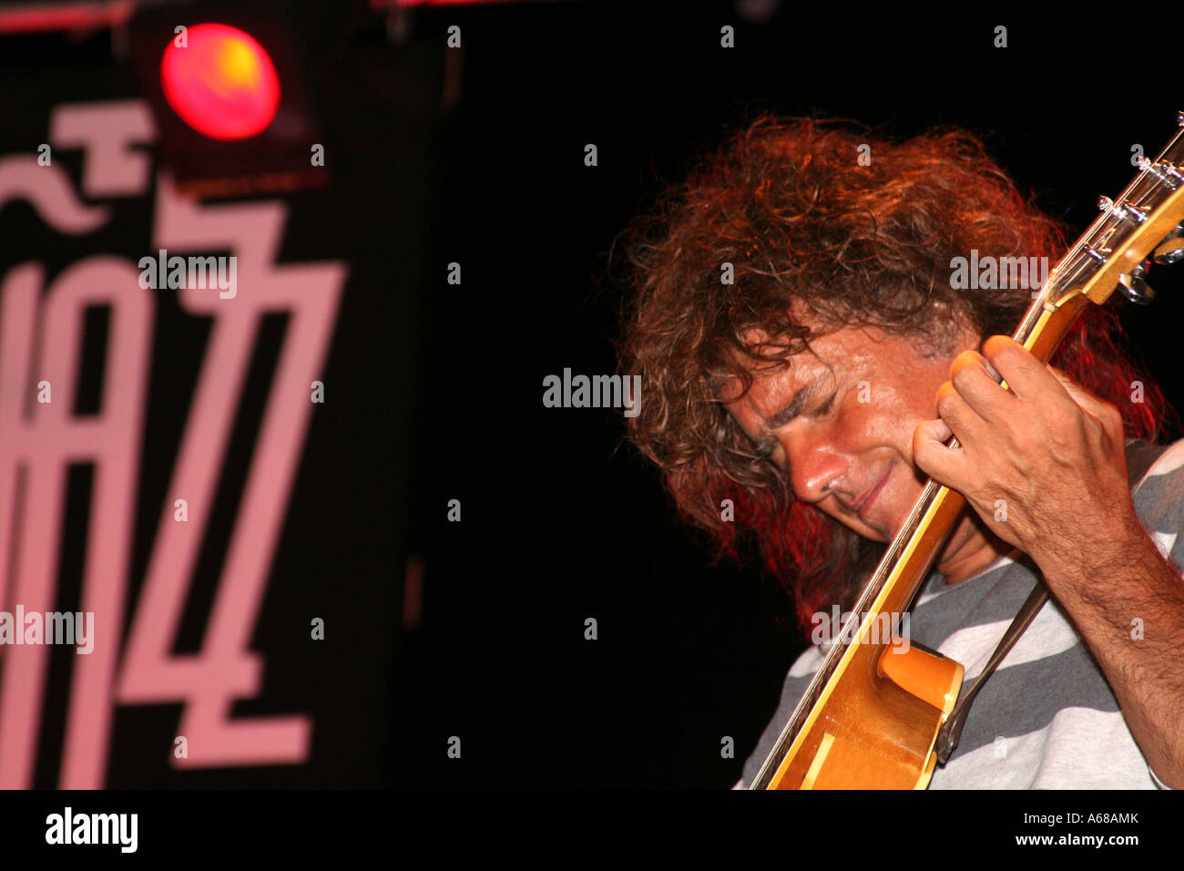 American jazz guitarist Pat Metheny performing at the Jazz In Time ...