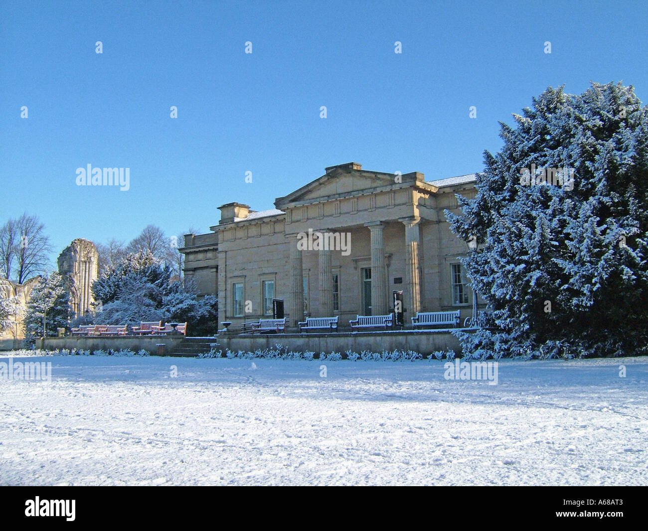 Veiw of the Yorkshire Museum, St Mary's Abbey and Museum Gardens ...