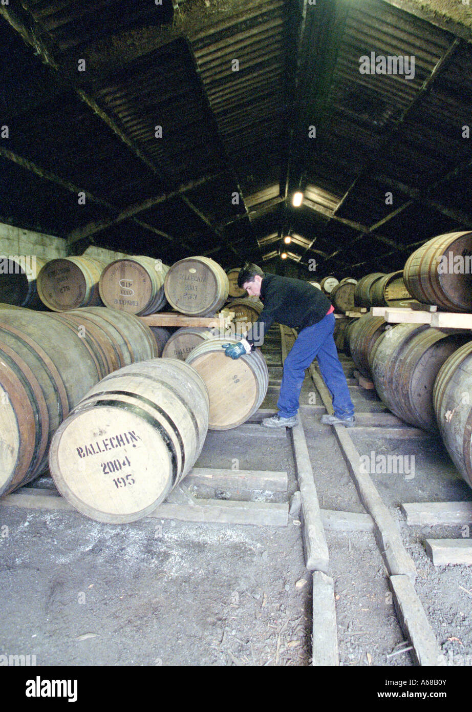 Barrel Storage at Edradour Distillery, Pitlochery, Scotland Stock Photo ...