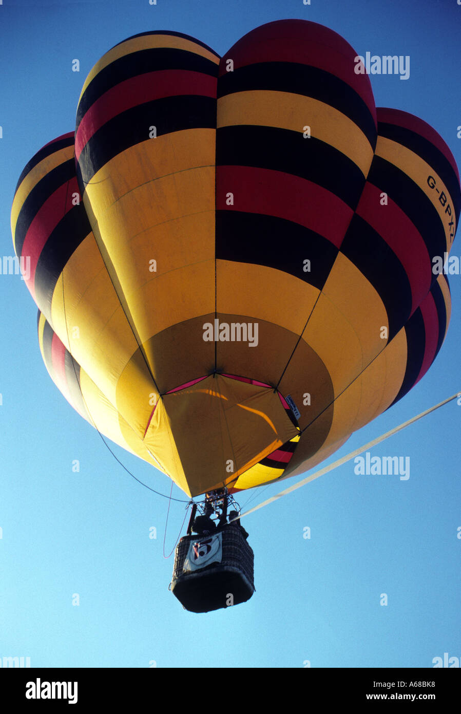 Hot air balloon in the first hot air balloon meet in Russia, 1990 Stock ...