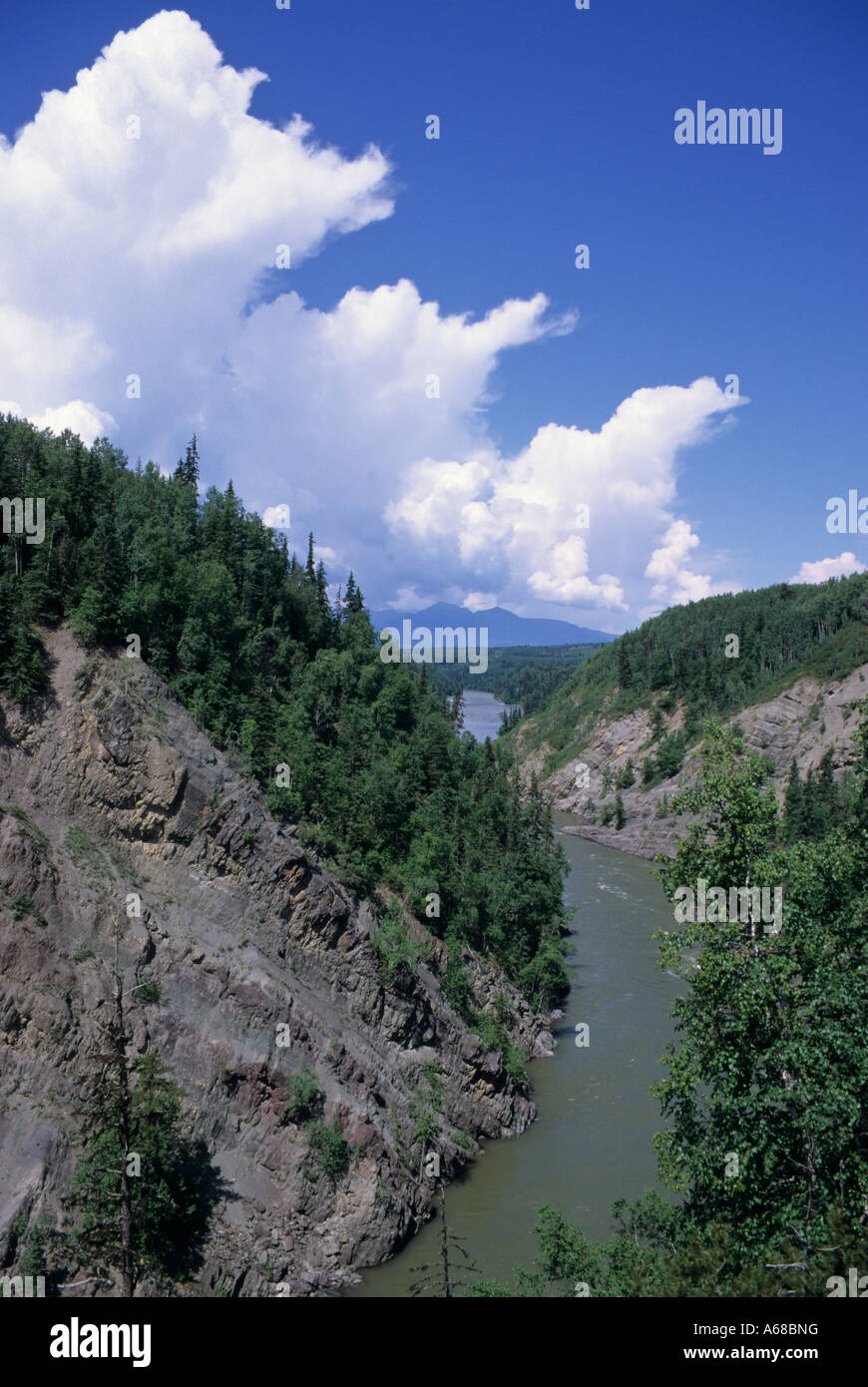 Two Bridge Canyon Bulkley river Smithers British Columbia Stock Photo ...