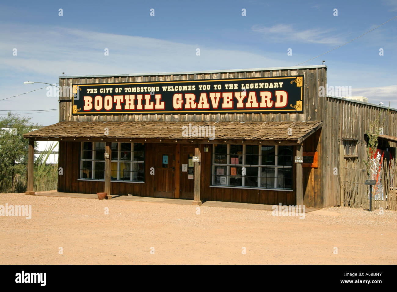 Entrance to Boothill Graveyard Tombstone Arizona Stock Photo - Alamy
