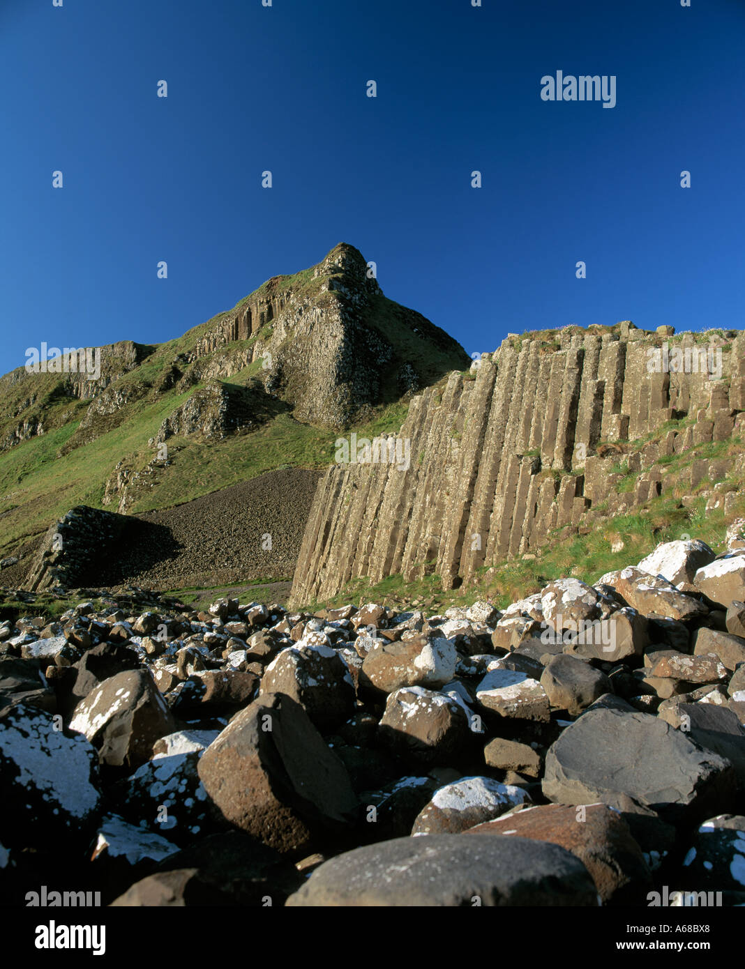ireland county antrim, giants causeway, geological rock formation on ...