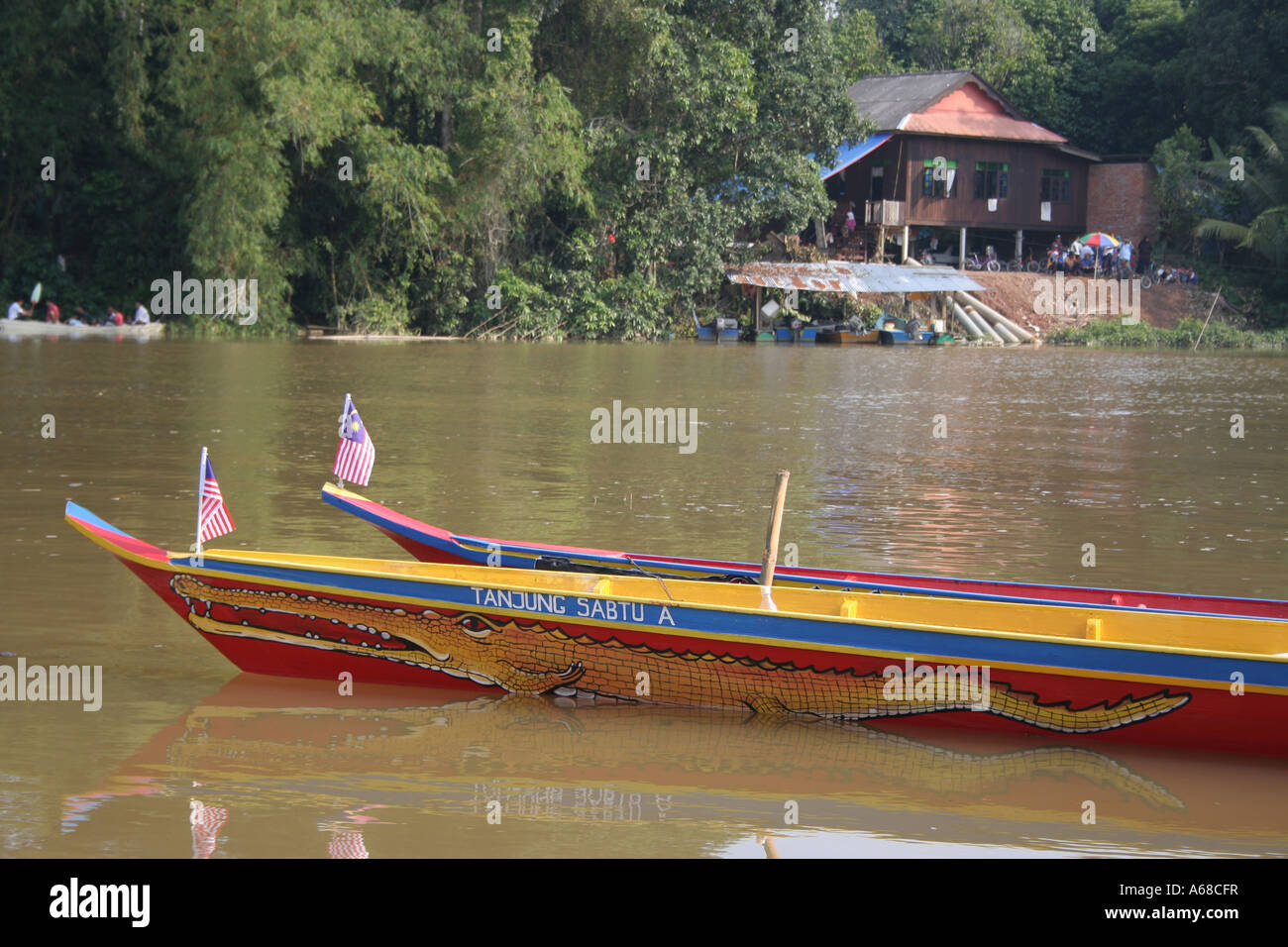 Malay long boat in Malaysia Stock Photo - Alamy