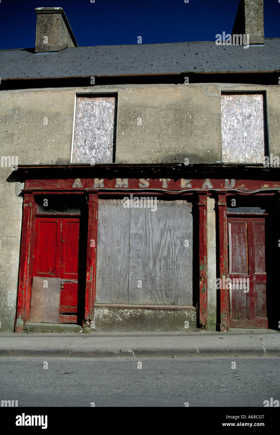 closed up family shop in an irish rural village Stock Photo - Alamy