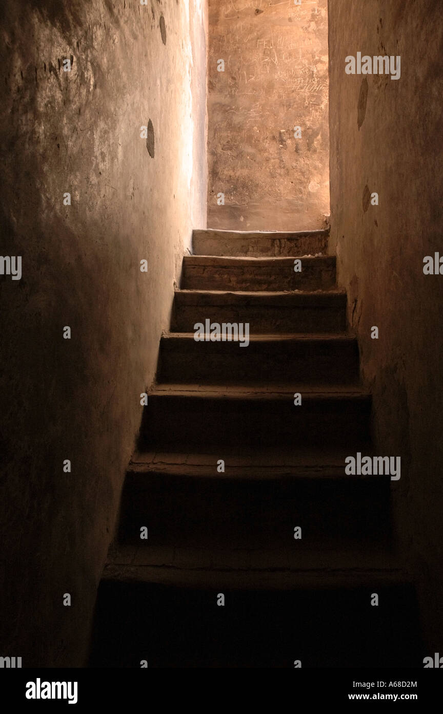 Old stone stair well Stock Photo - Alamy