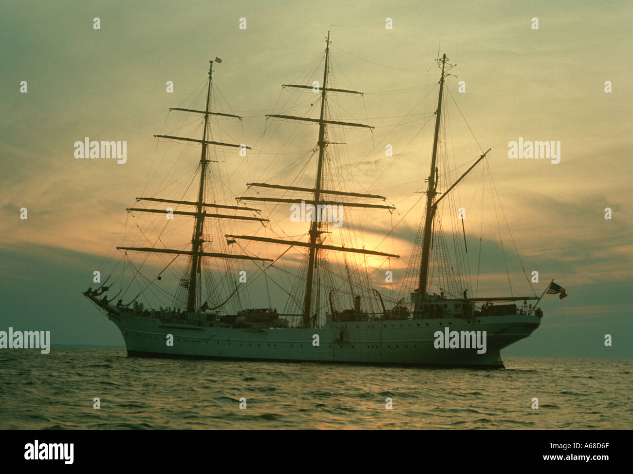 The United States Coast Guard Academy training ship USCG Eagle at ...