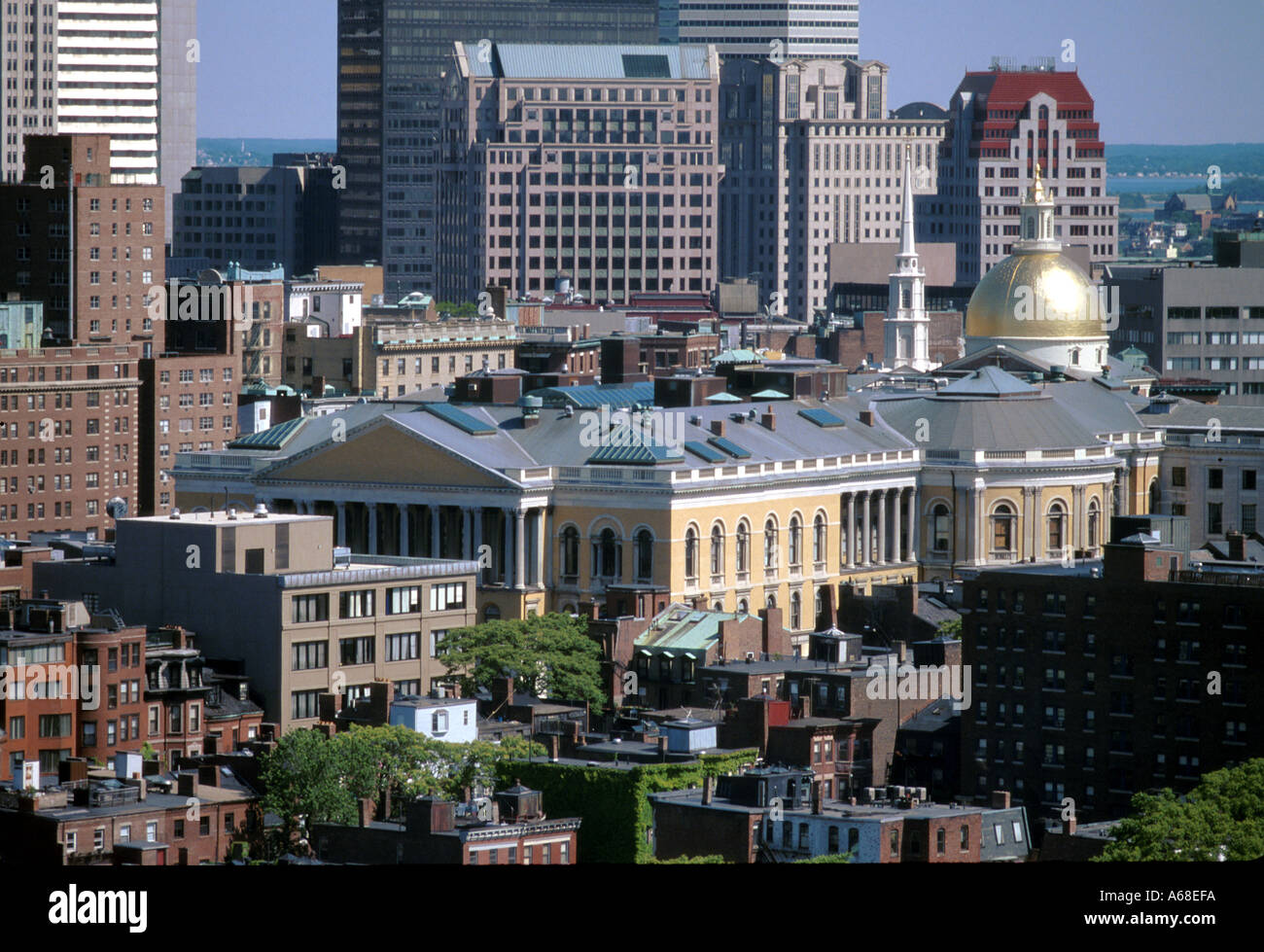 The Golden Dome of the State House on Beacon Hill, Boston ...