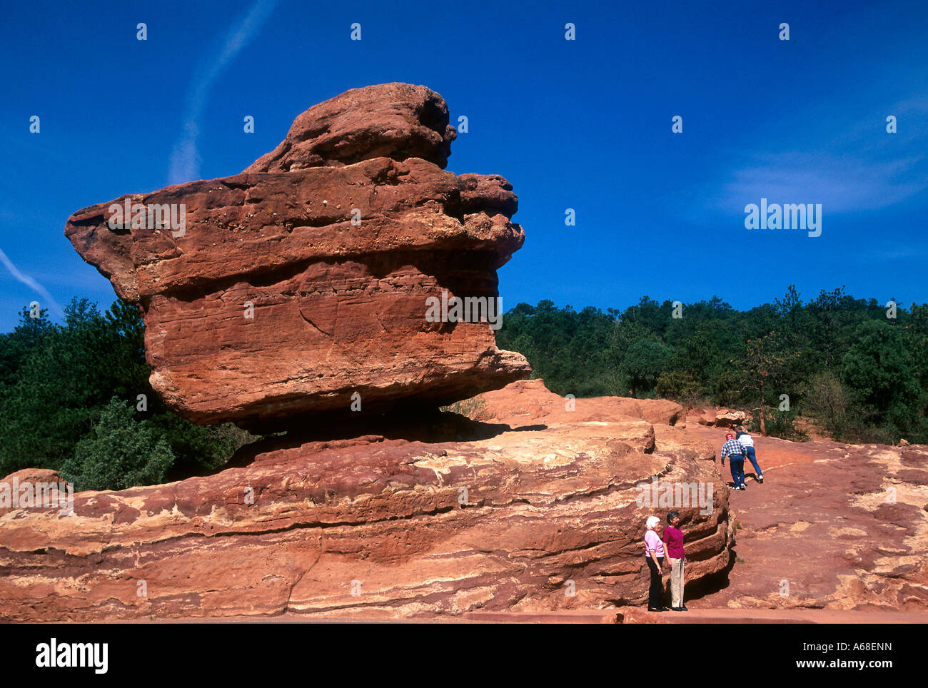 Sedimentary rock formation in the Garden of the Gods Park Colorado ...