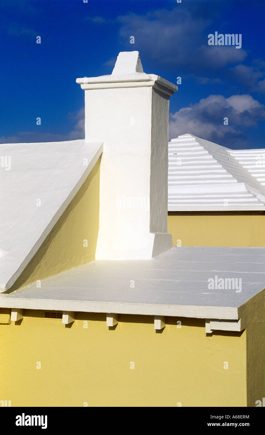 Limestone roof that purifies rain water, Bermuda Stock Photo - Alamy