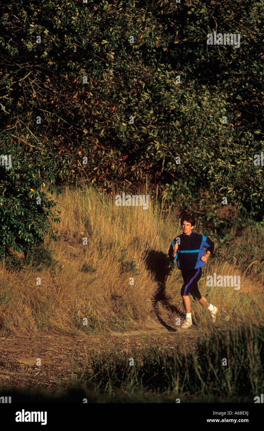Runner on path Stock Photo - Alamy