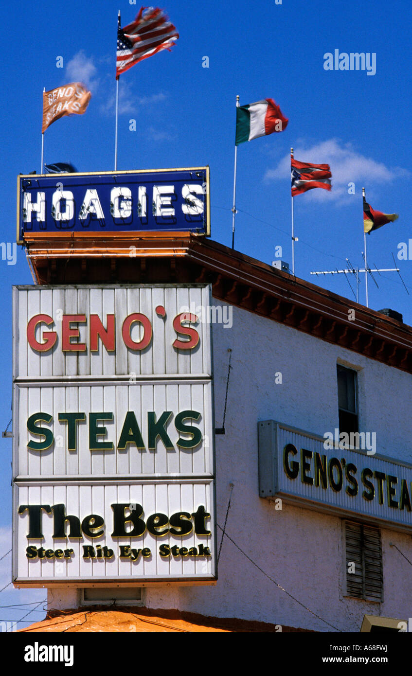 Geno's Steaks, Philadelphia Pennsylvania Stock Photo - Alamy