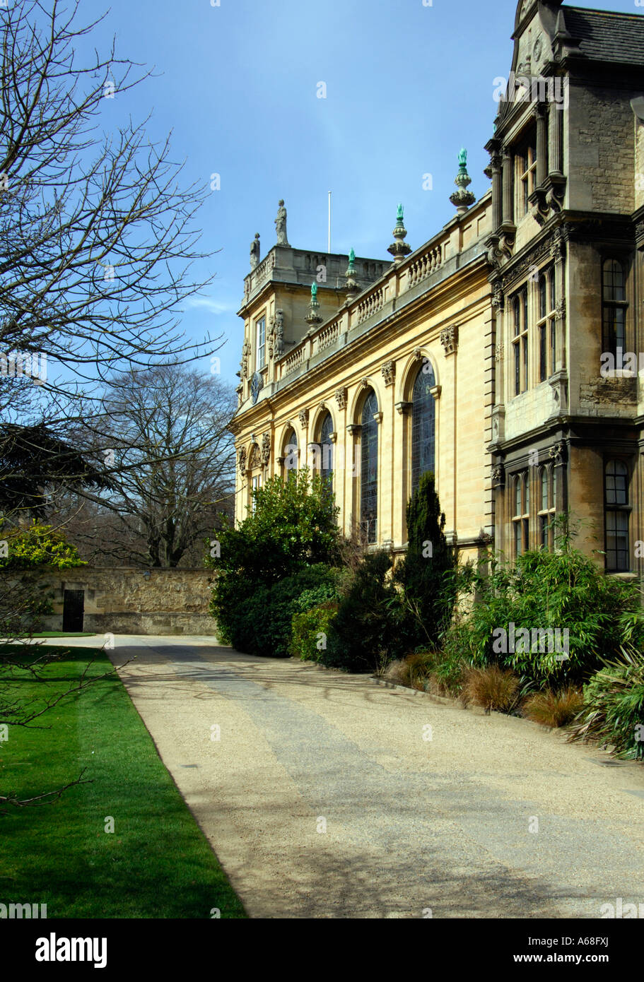Trinity College Front Quadrangle and Chapel Stock Photo - Alamy