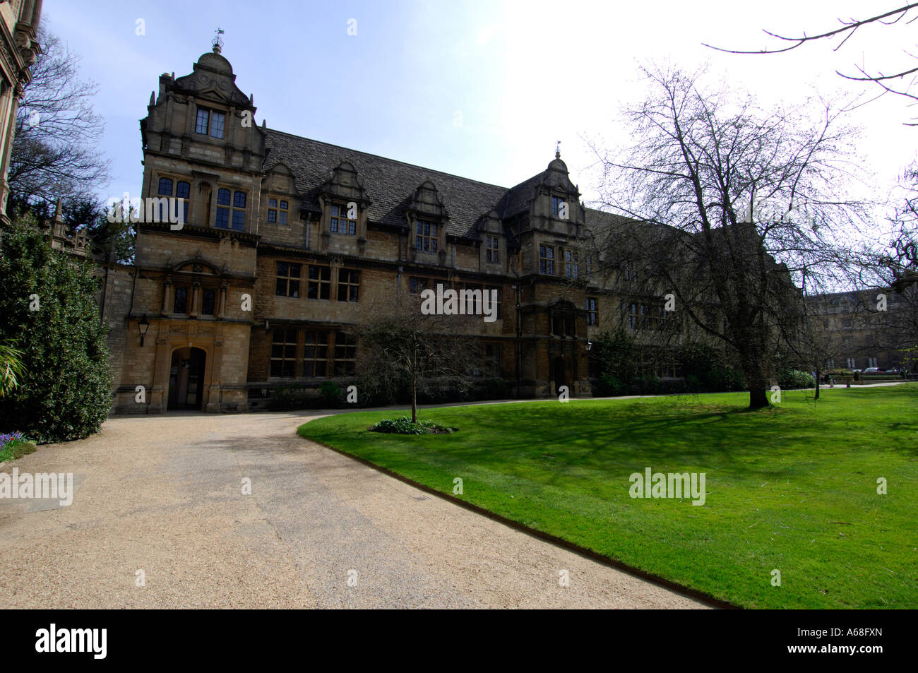 Trinity College Front Quadrangle and grounds Stock Photo - Alamy