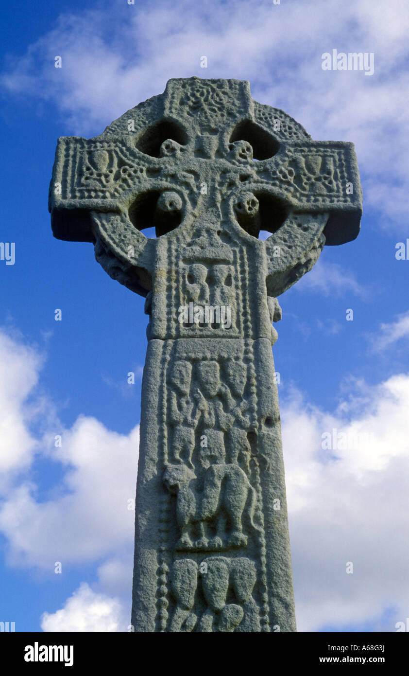 High stone Celtic cross with detailed design Drumcliff County Sligo ...