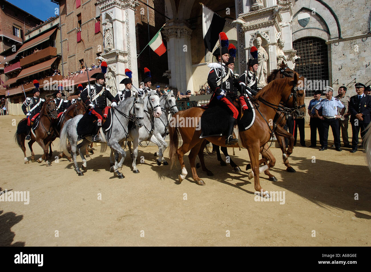 Members of the Italian Cavalry take part in The Historical Procession ...