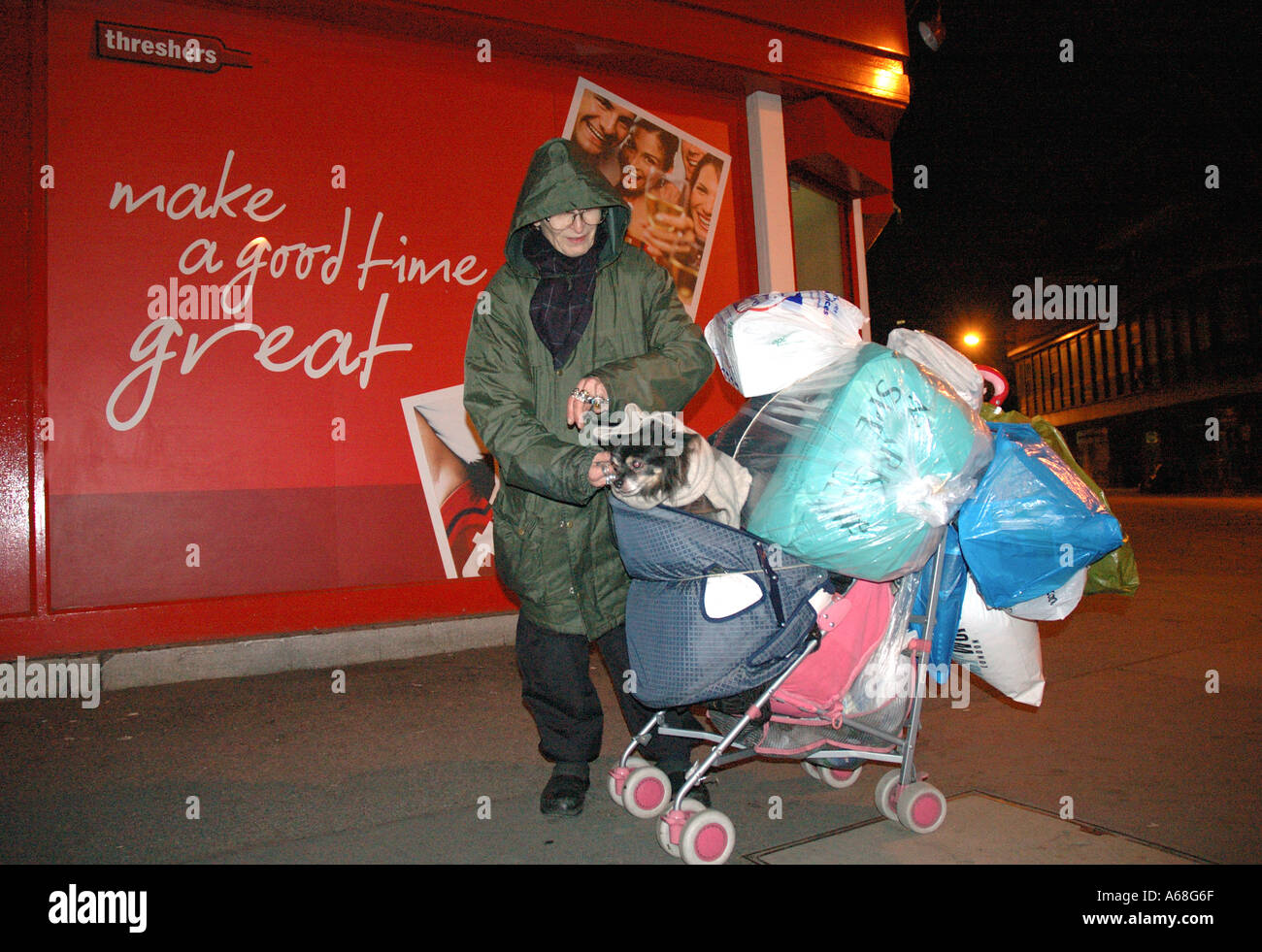 Bag lady homeless hi-res stock photography and images - Alamy