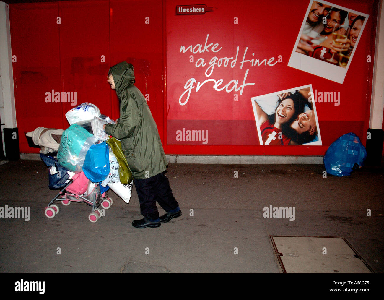 Bag lady homeless hi-res stock photography and images - Alamy