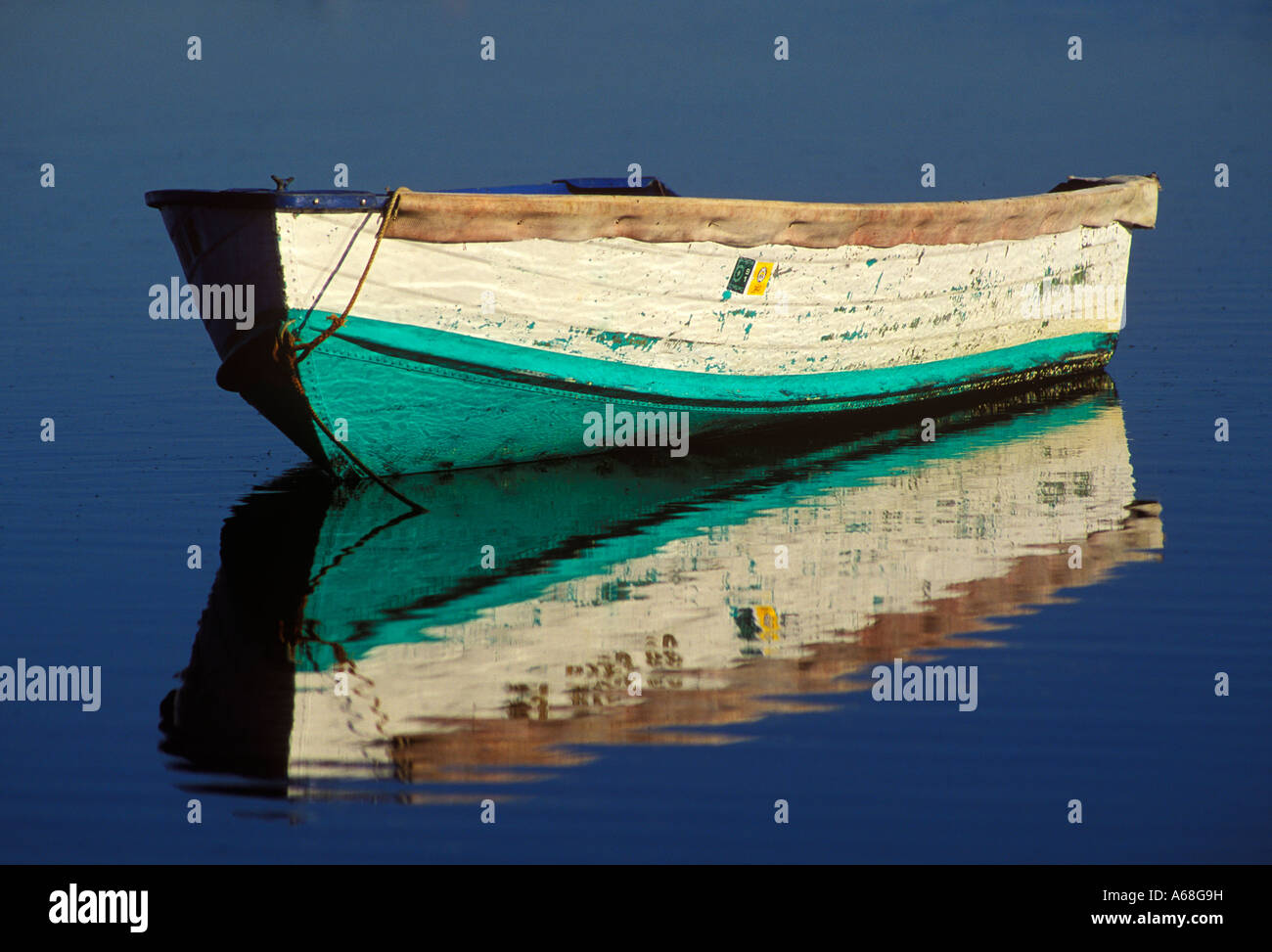 Still rowboat Cape Cod MA Stock Photo - Alamy