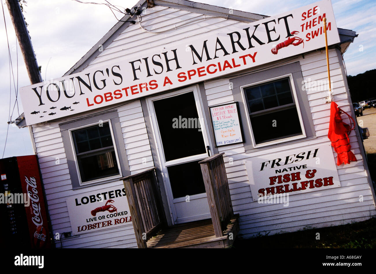 Seafood shack in Rock Harbor Orleans Cape Cod Stock Photo - Alamy
