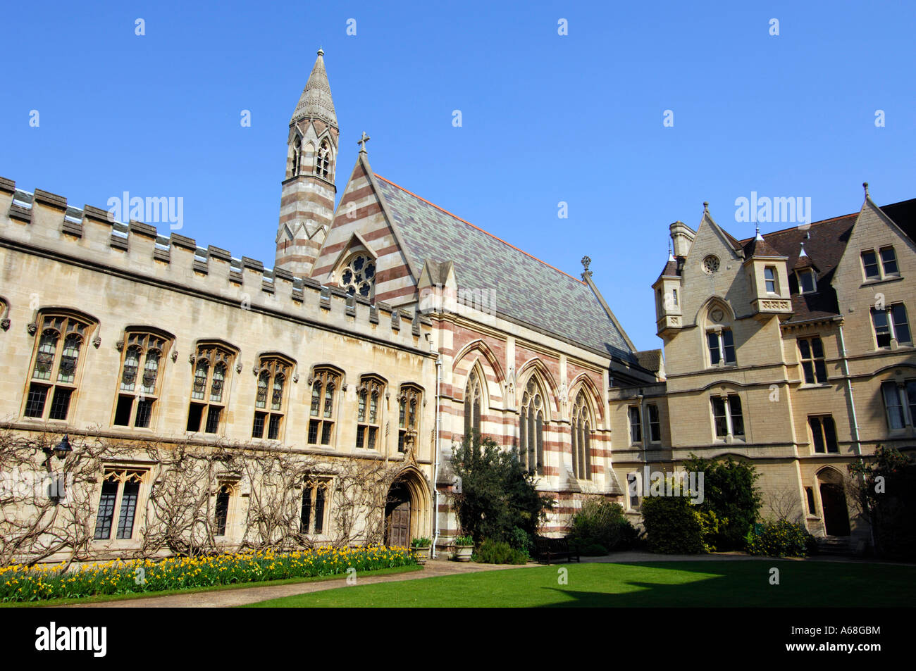 Balliol College Front Quad and Chapel Stock Photo - Alamy