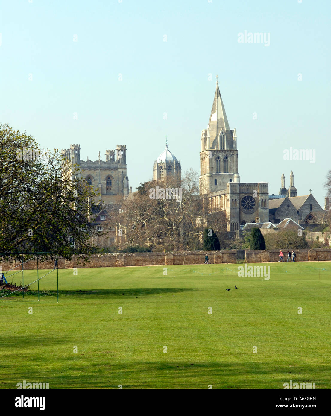 Christ Church Cathedral from Christ Church Meadow Oxford Stock Photo ...