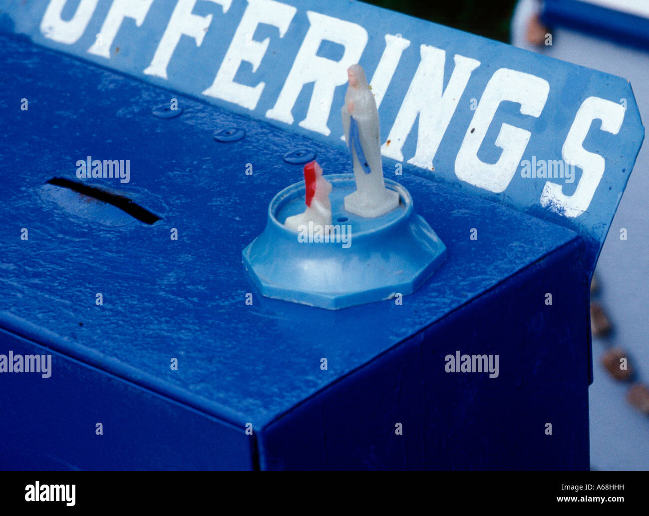 Religious donation box, Ireland Stock Photo - Alamy