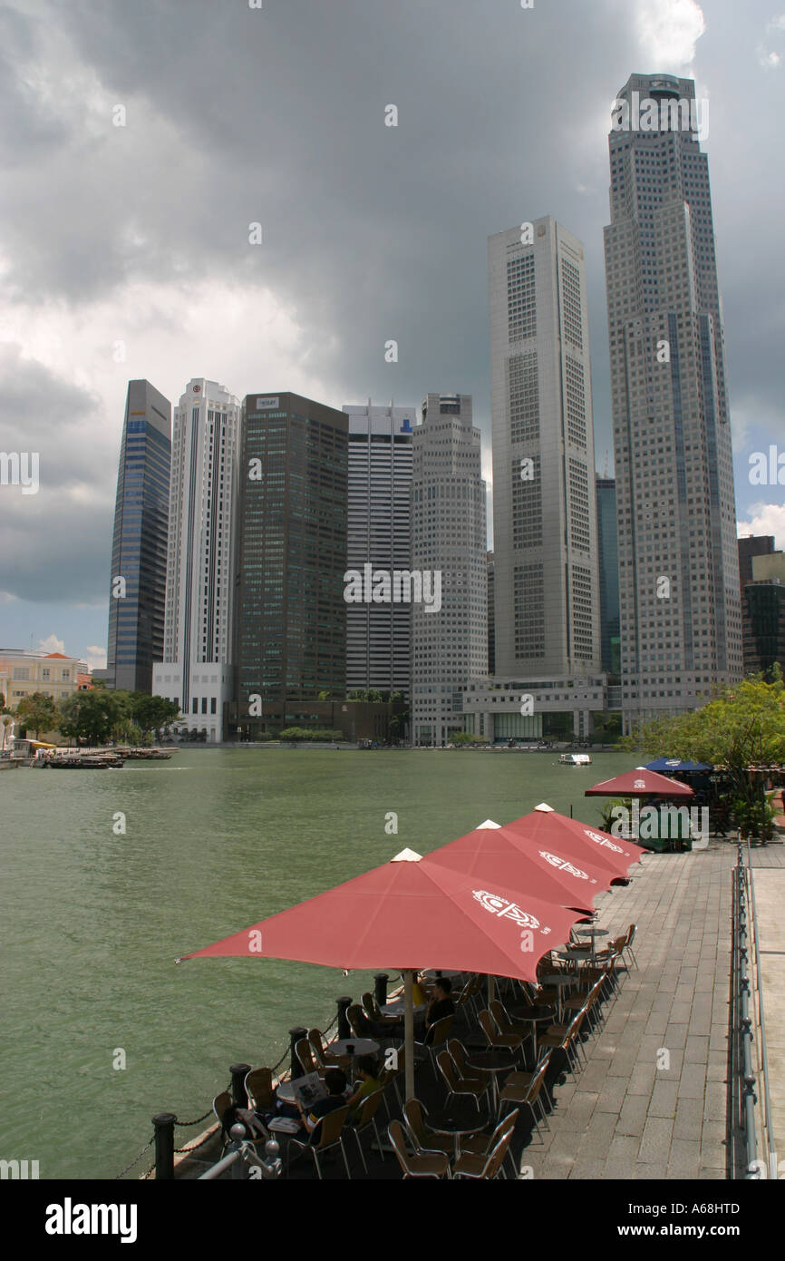 View along the river at Boat Quay, Singapore, Asia Stock Photo - Alamy
