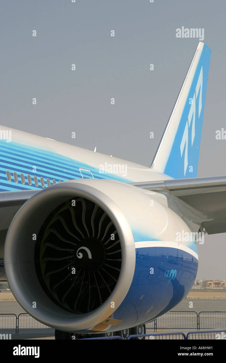 Engine of Boeing 777 Worldliner Stock Photo - Alamy