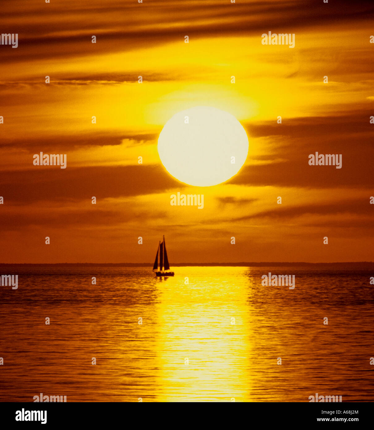 Sunset sailboat Cape Cod MA Stock Photo - Alamy