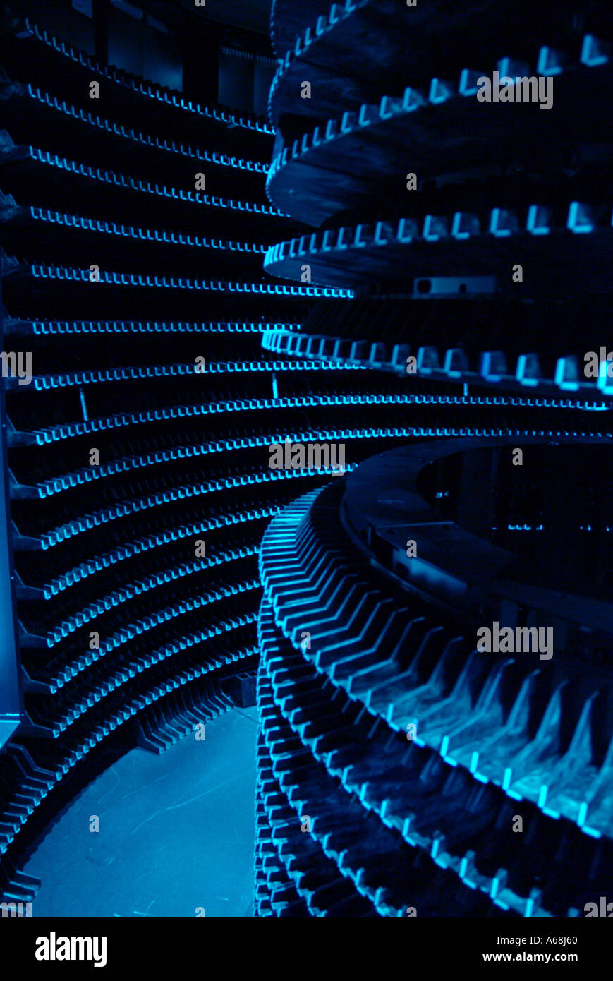 Blue tape silo computer datacenter storage Stock Photo - Alamy