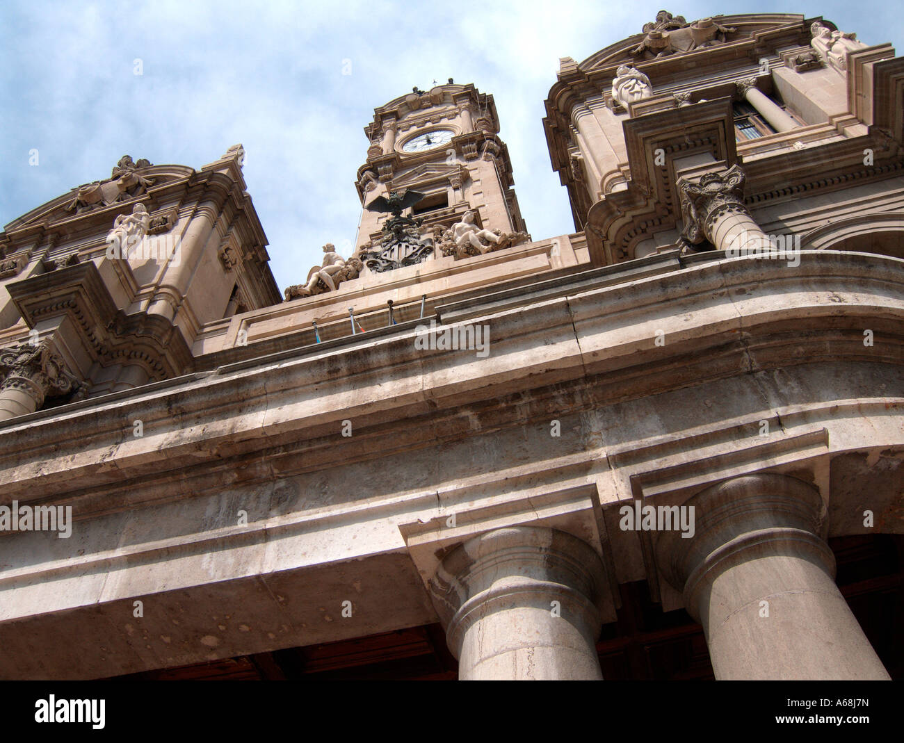 Main facade of Valencia Town Hall. Valencia. Spain Stock Photo - Alamy