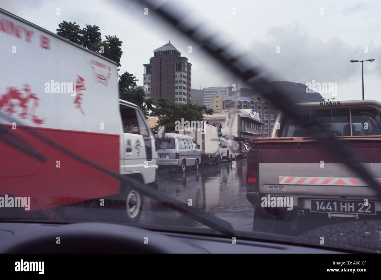 view through a car windscreen Stock Photo - Alamy
