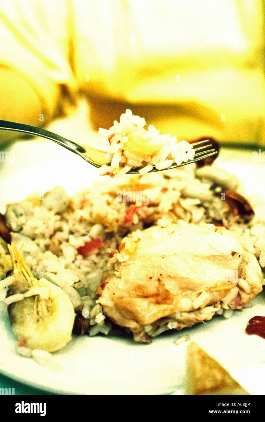 Eating paella. Valencia. Spain Stock Photo - Alamy