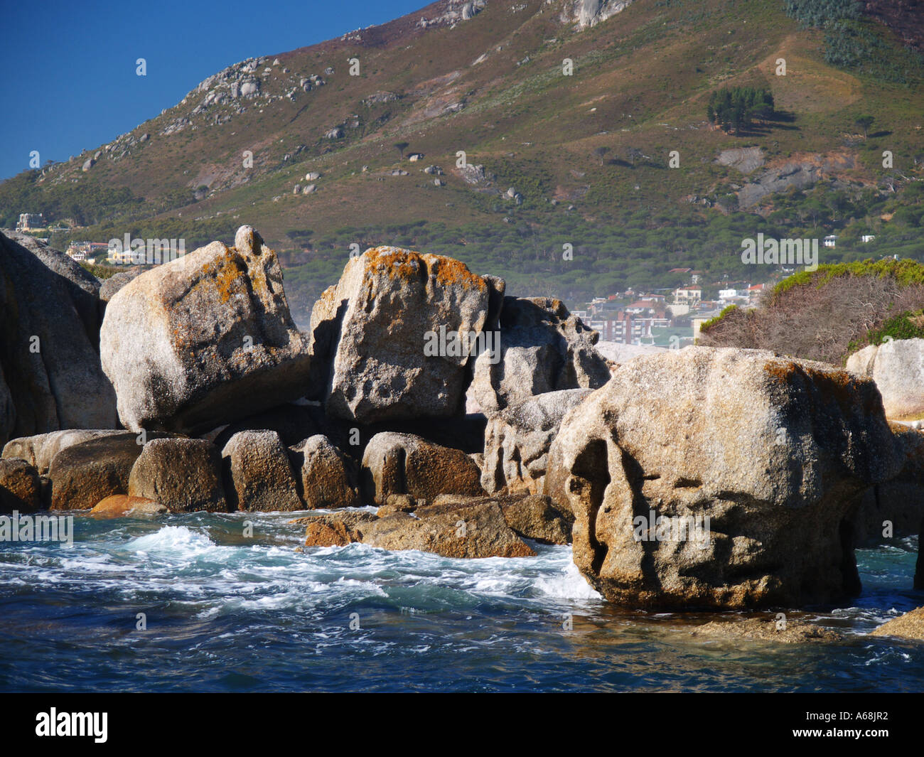 View of Rocks from Bakoven beach Capetown South Africa Stock Photo - Alamy