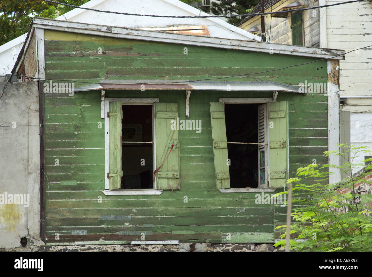 House facade two windows hi-res stock photography and images - Alamy