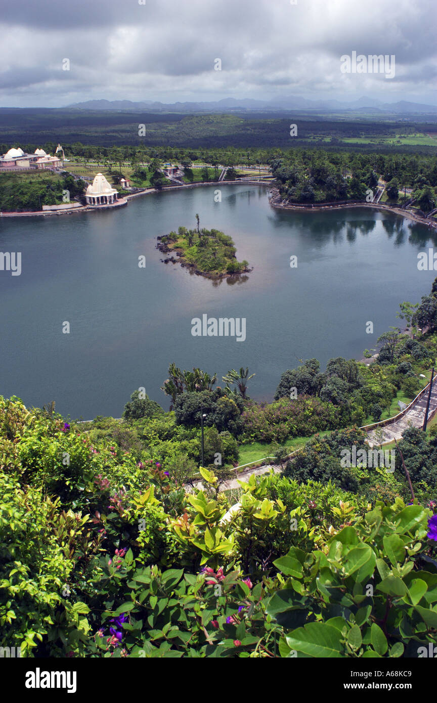 sacred lake of Grand Bassin Stock Photo - Alamy