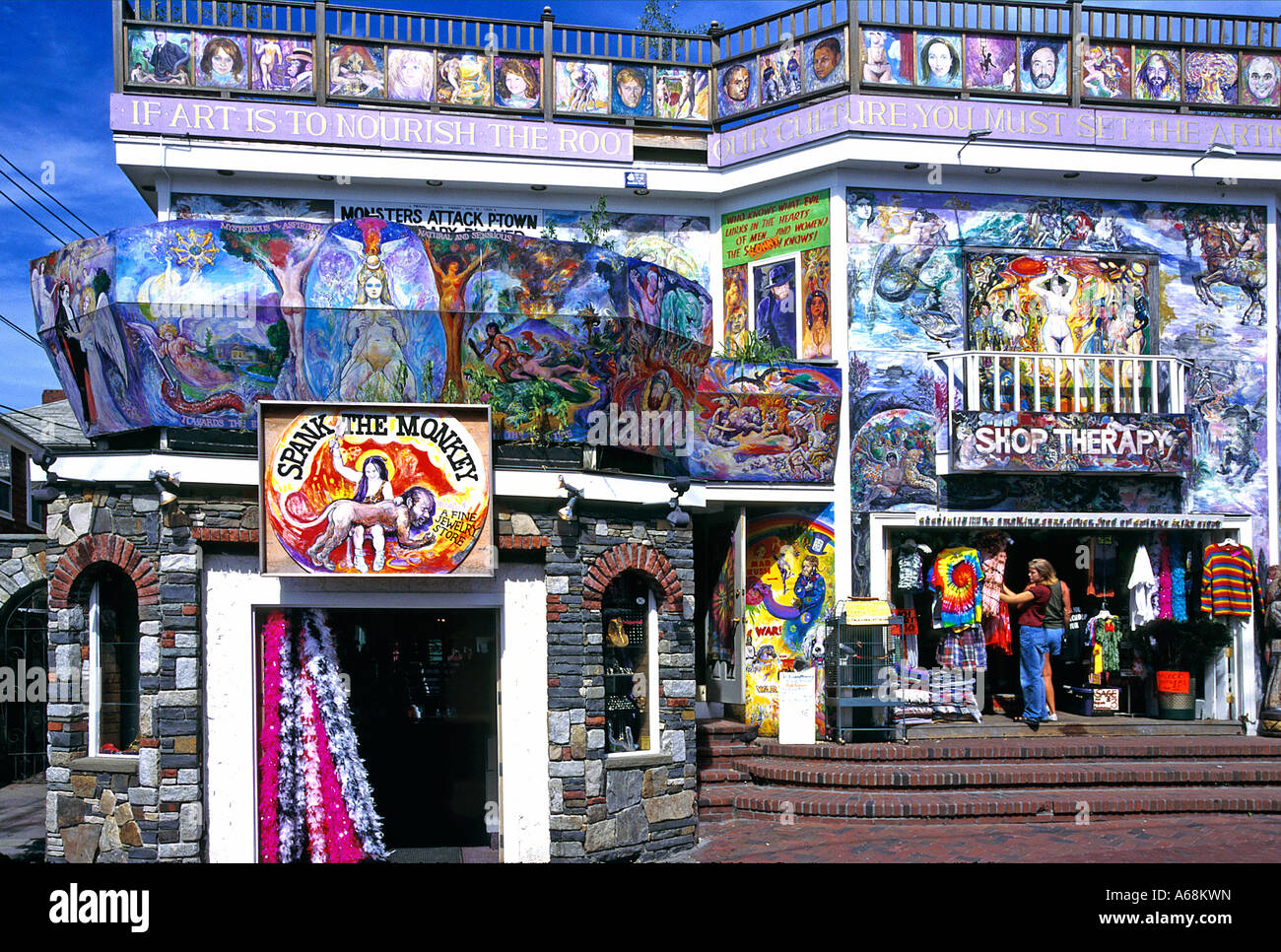 Colorful store front along Commercial Street reflects the artistic ...