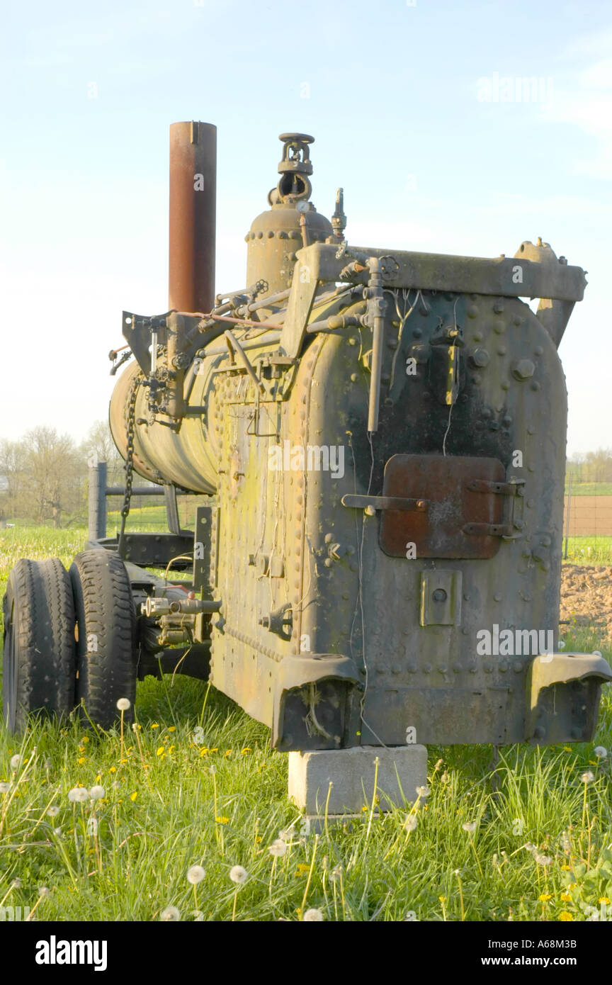 Antique steam boiler used as a farm engine Photographed in the ...