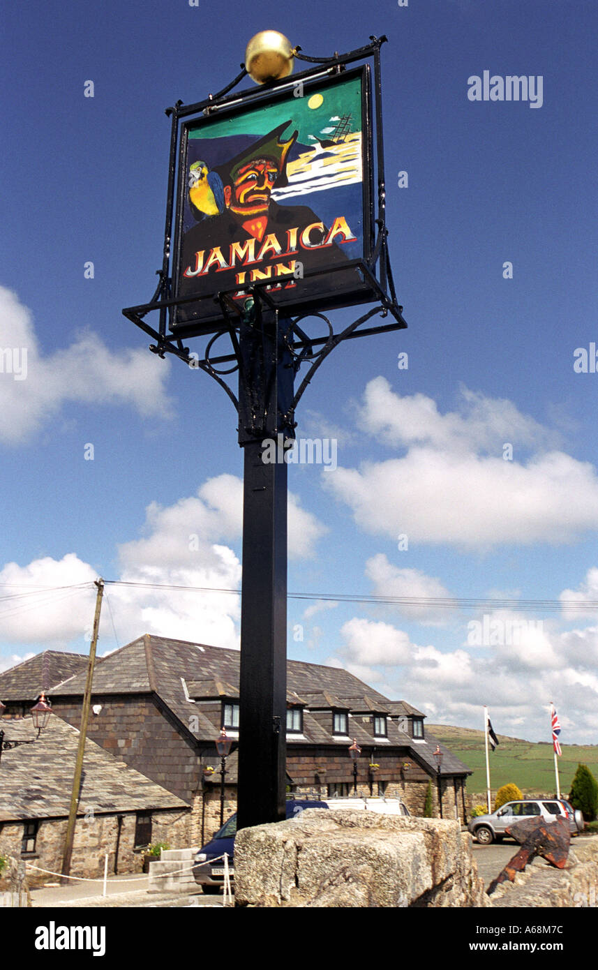 "Jamaica Inn" sign in Cornwall Britain UK Stock Photo - Alamy