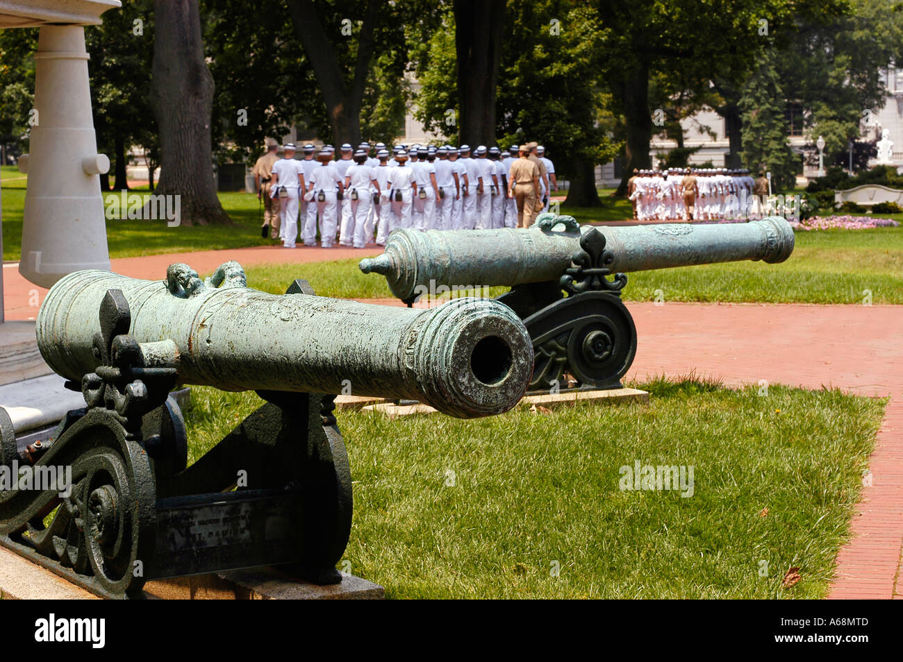 Two artillery guns Stock Photo - Alamy