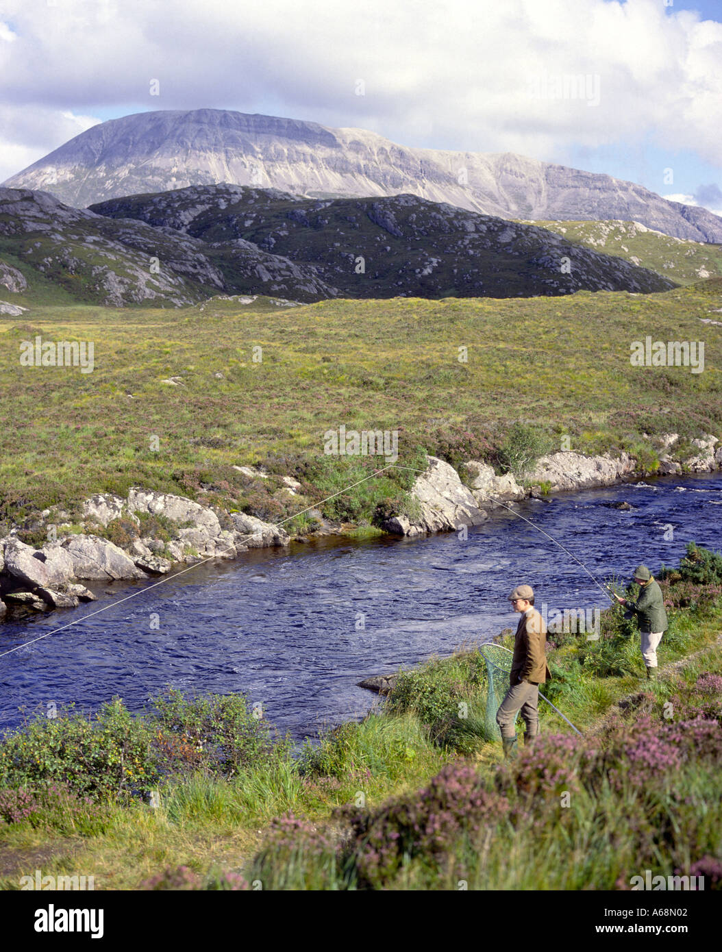 Salmon Fishing Sutherland Stock Photo - Alamy